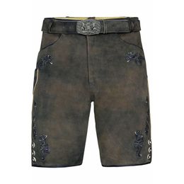 Edelnice Kurze Wildbock Lederhose Lothar in dunkelbraun | Gr.: 46