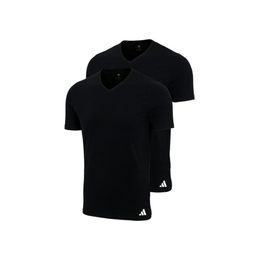 Adidas 2er Pack V-Neck T-Shirt in Schwarz | Gr.: S