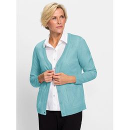 WITT WEIDEN Ajourstrickjacke in aquamarin | Gr.: 38