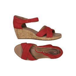 Clarks Sandalen Damen Gr&ouml;&szlig;e 39.5 Second Hand rot