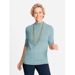 WITT WEIDEN Stehkragenpullover in aqua-meliert | Gr.: 36-38