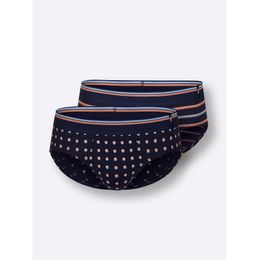 WITT WEIDEN Slip in marine-getupft + marine-gestreift | Gr.: 4
