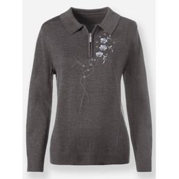 WITT WEIDEN Polopullover in anthrazit-meliert | Gr.: 40