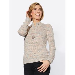 WITT WEIDEN Langarm-Pullover in rosenholz-anthrazit-meliert | Gr.: 48