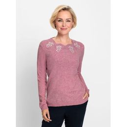 WITT WEIDEN Langarm-Pullover in altrosa-meliert | Gr.: 44