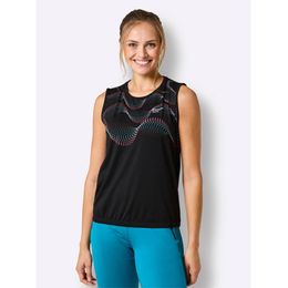 WITT WEIDEN Funktions-Top in schwarz-bedruckt | Gr.: 44-46