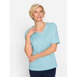 WITT WEIDEN Kurzarmshirt in aquamarin | Gr.: 44