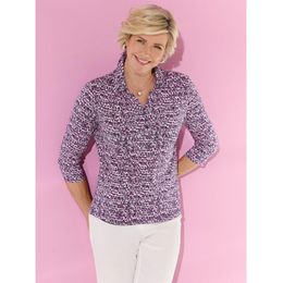 WITT WEIDEN Poloshirt in marine-magenta-bedruckt | Gr.: 40
