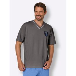 WITT WEIDEN Schlafanzug-Shirt in anthrazit | Gr.: 44-46