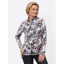 WITT WEIDEN Poloshirt in orchidee-grau-bedruckt | Gr.: 40