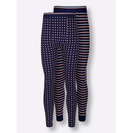 WITT WEIDEN Hose lang in marine-getupft + marine-gestreift | Gr.: 5