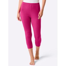 WITT WEIDEN Leggings 3/4-lang in schwarz + fuchsia | Gr.: 36-38
