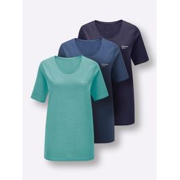 WITT WEIDEN Freizeitshirt in salbei + jeansblau + marine | Gr.: 36-38
