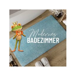 Wecon Home Badteppich Erik in rauch blau | Gr.: 55 x 65 cm