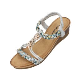 Palado Keilsandaletten in Silber | Gr.: 42