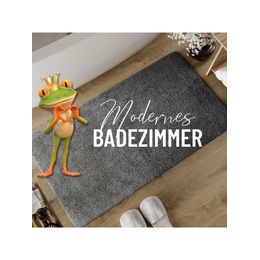 Wecon Home Badteppich Erik in granit grau | Gr.: 55 x 65 cm