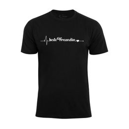 Cotton Prime T-Shirt Beste Freundin in Schwarz | Gr.: L