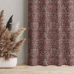 Bilderwelten Vorhang William Morris Muster in Rosa - blickdichte Gardine Botanik Tropical Muster Vintage Wohnzimmer Schlafzimmer Küche Bad Badezimmer Rosa