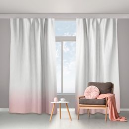 Vorhang Dip-Dye Blasses Pink - blickdichte Gardine Abstrakt Wohnzimmer Schlafzimmer Küche Bad Badezimmer Jugendzimmer Rosa