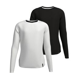 H.I.S. Langarmshirt in schwarz/wei&szlig; | Gr.: 128/134
