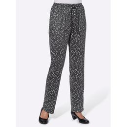 WITT WEIDEN Jersey-Hose in schwarz-millefleurs | Gr.: 24