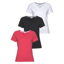 Eastwind T-Shirt in schwarz, koralle, wei&szlig; | Gr.: 44-46