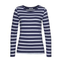 AJC Langarmshirt in marine-weiß-gestreift | Gr.: 36-38