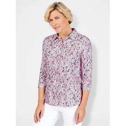 WITT WEIDEN Poloshirt in ros&eacute;-steingrau-bedruckt | Gr.: 48