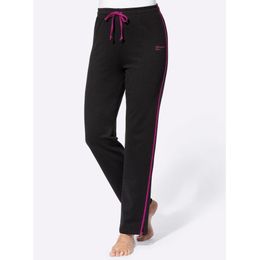 WITT WEIDEN Freizeithose in schwarz-pink | Gr.: 44-46