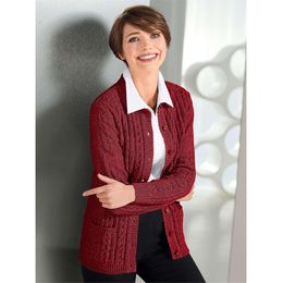 WITT WEIDEN Strickjacke in rot-meliert | Gr.: 40
