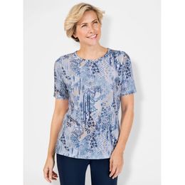 WITT WEIDEN Shirt in himmelblau-nachtblau-bedruckt | Gr.: 50