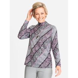 WITT WEIDEN Langarmshirt in orchidee-schwarz-bedruckt | Gr.: 40