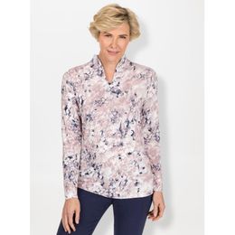 WITT WEIDEN Langarmshirt in mauve-rauchblau-bedruckt | Gr.: 40