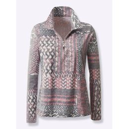 WITT WEIDEN Langarmshirt in mauve-grau-bedruckt | Gr.: 40