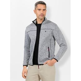 WITT WEIDEN Fleece-Jacke in hellgrau-meliert | Gr.: 48/50