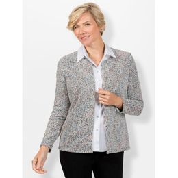 WITT WEIDEN Shirtjacke in schwarz-rosé-meliert | Gr.: 40