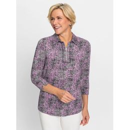 WITT WEIDEN Poloshirt in orchidee-ecru-bedruckt | Gr.: 48