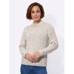 WITT WEIDEN Boucl&eacute;-Pullover in flamingo-ecru-gemustert | Gr.: 46