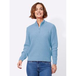 WITT WEIDEN Langarm-Pullover in blau | Gr.: 40