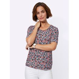 WITT WEIDEN Shirt in marine-flamingo-bedruckt | Gr.: 42
