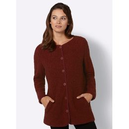 WITT WEIDEN Teddy-Fleecejacke in rotbraun | Gr.: 52