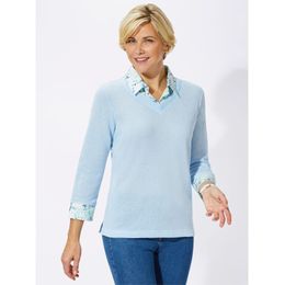 WITT WEIDEN 2-in-1-Shirt in hellblau-meliert | Gr.: 38