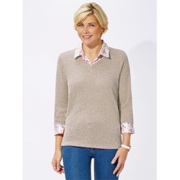 WITT WEIDEN 2-in-1-Shirt in sand-meliert | Gr.: 40