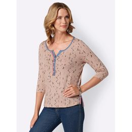 WITT WEIDEN Print-Shirt in rosé-blau-bedruckt | Gr.: 46