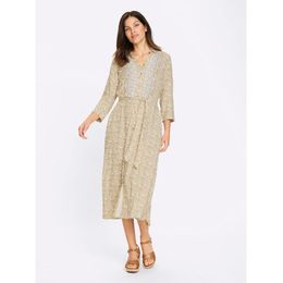 Sieh an! Druckkleid in ecru-camel-bedruckt | Gr.: 54