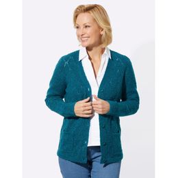 WITT WEIDEN Strickjacke in aquapetrol-meliert | Gr.: 44