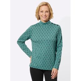 WITT WEIDEN Jacquard-Shirt in ozean-schwarz-gemustert | Gr.: 44