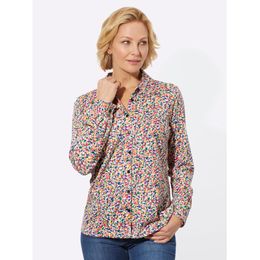 WITT WEIDEN Jersey-Bluse in ecru-fuchsia-bedruckt | Gr.: 50