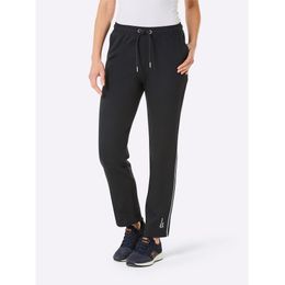 WITT WEIDEN Freizeithose in schwarz-wei&szlig; | Gr.: 52/54