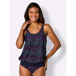 WITT WEIDEN Oversized-Tankini-Top in marine-magenta-bedruckt | Gr.: 40